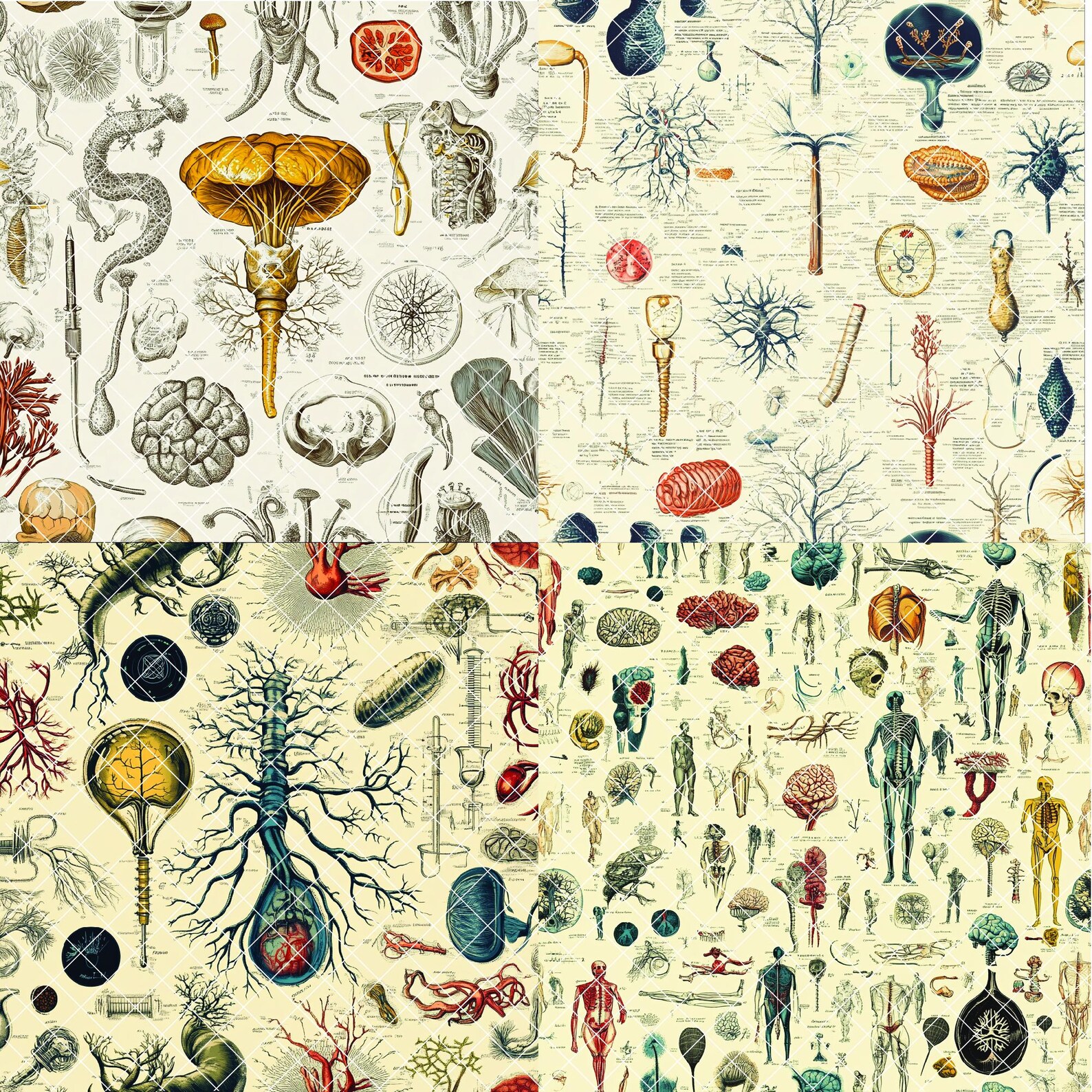 Anatomically Incorrect Vintage Biology Papers | 106 Jpgs 12x12" | Weird ...