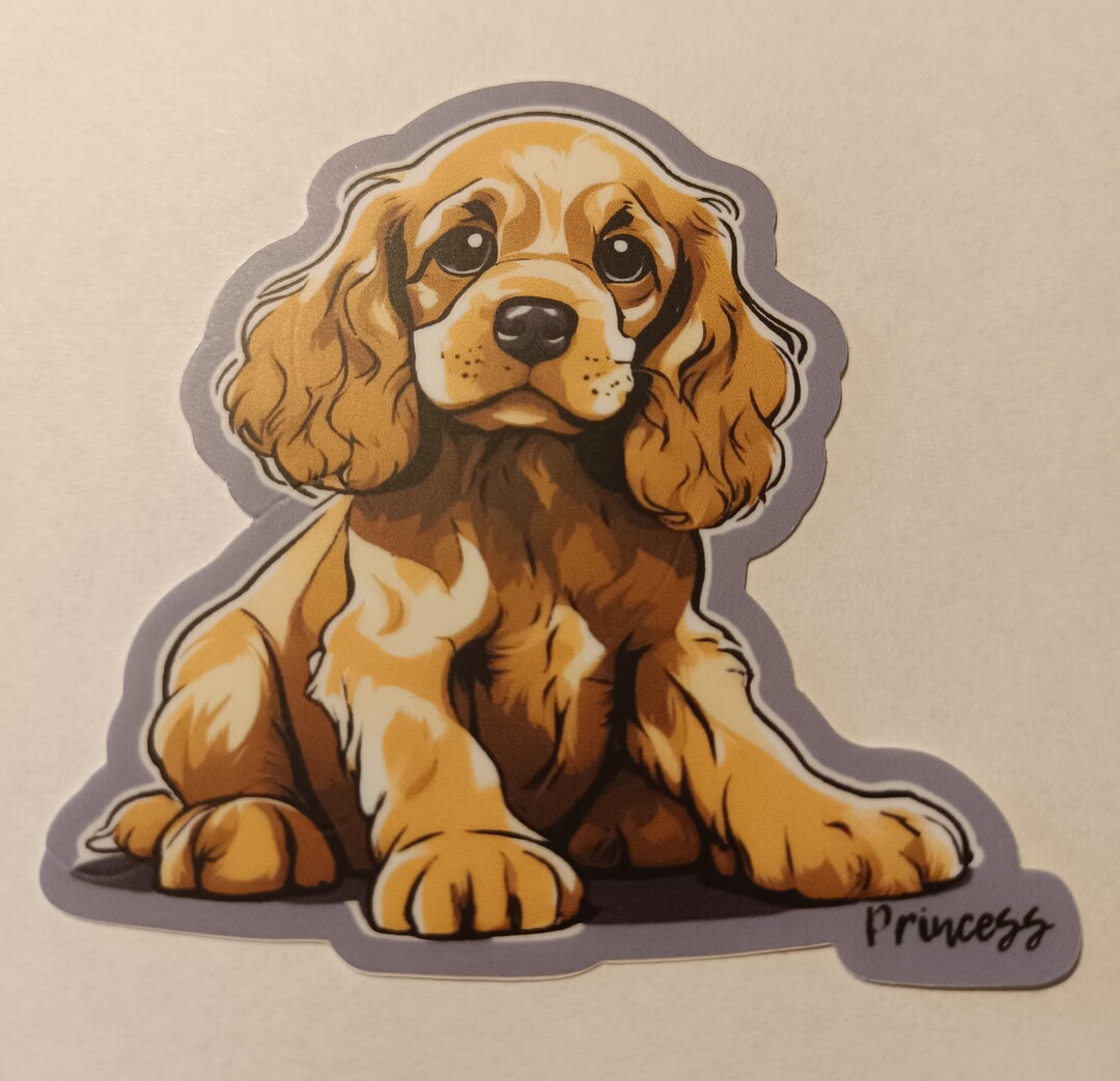 Cocker Spaniel Sticker I Dog Sticker I Vinyl Sticker I Adhesive Image ...