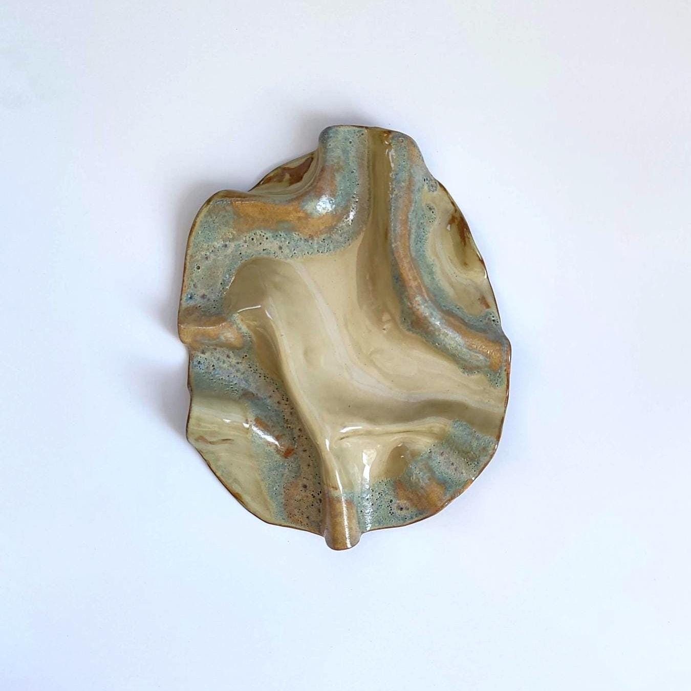 Abstract Ceramic Wall Art: Modern Handmade Wall Sculpture, Set of 3 - Etsy