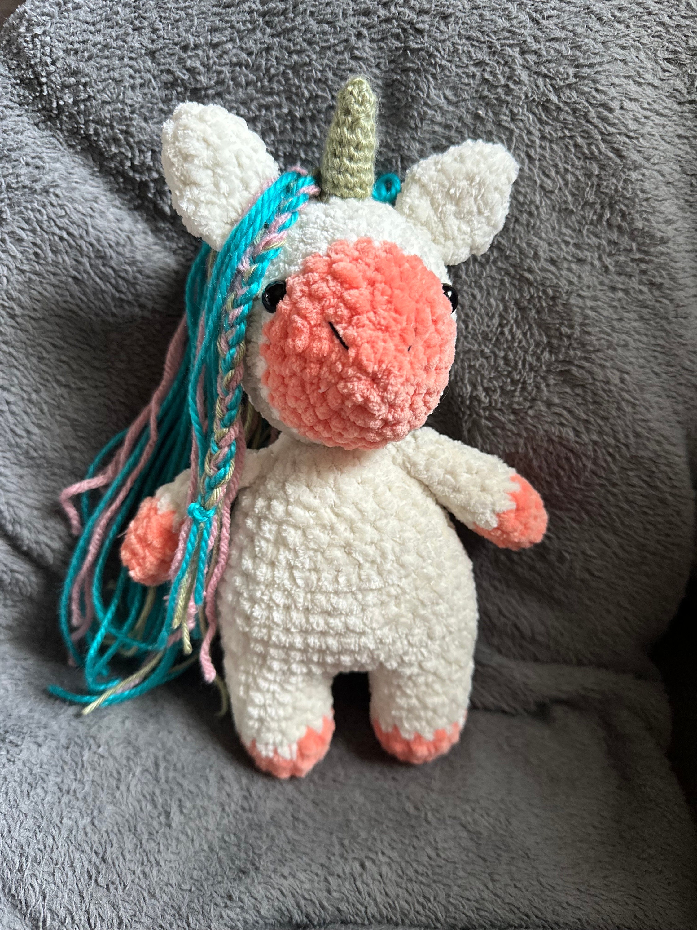 Crochet Rainbow Unicorn Stuffie - Etsy