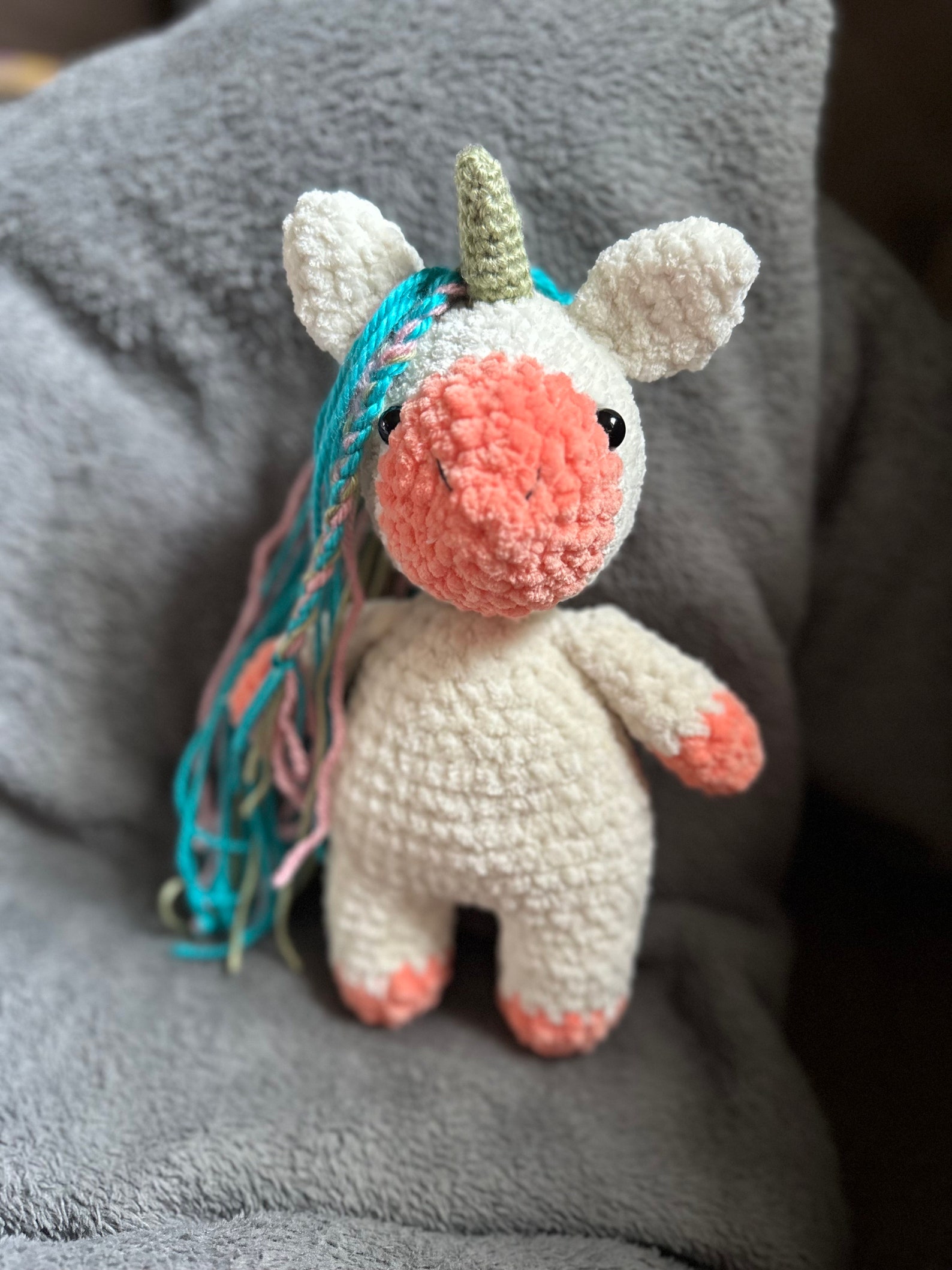Crochet Rainbow Unicorn Stuffie - Etsy