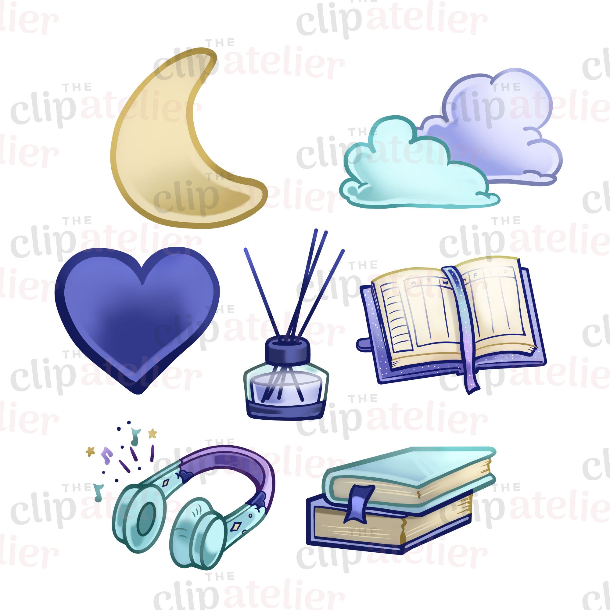 Night Routine Clipart Illustrations Good Night Planner PNG Download ...
