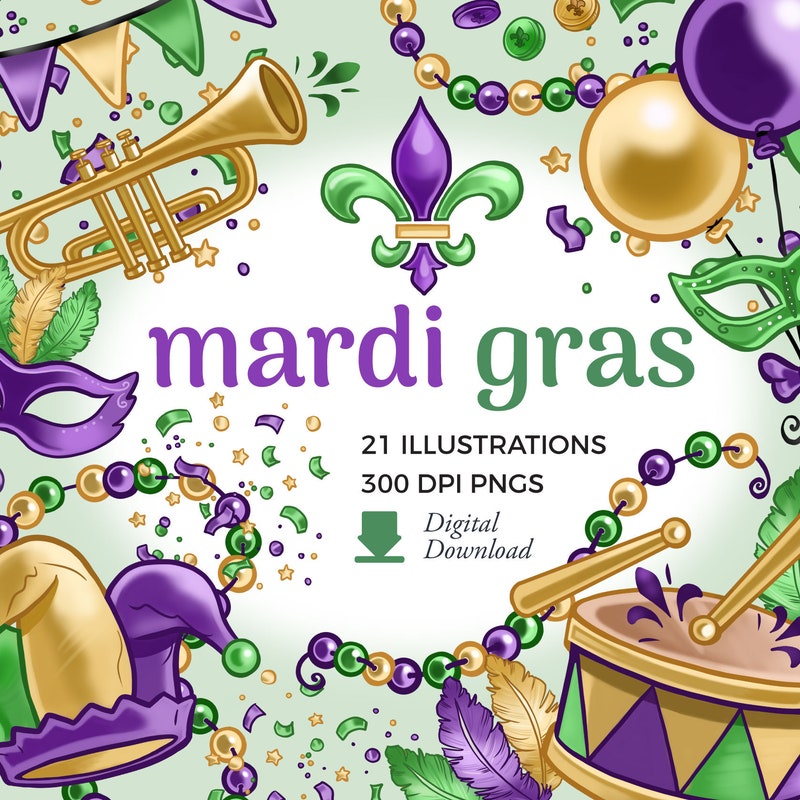 Fat Tuesday Clip Art - Etsy