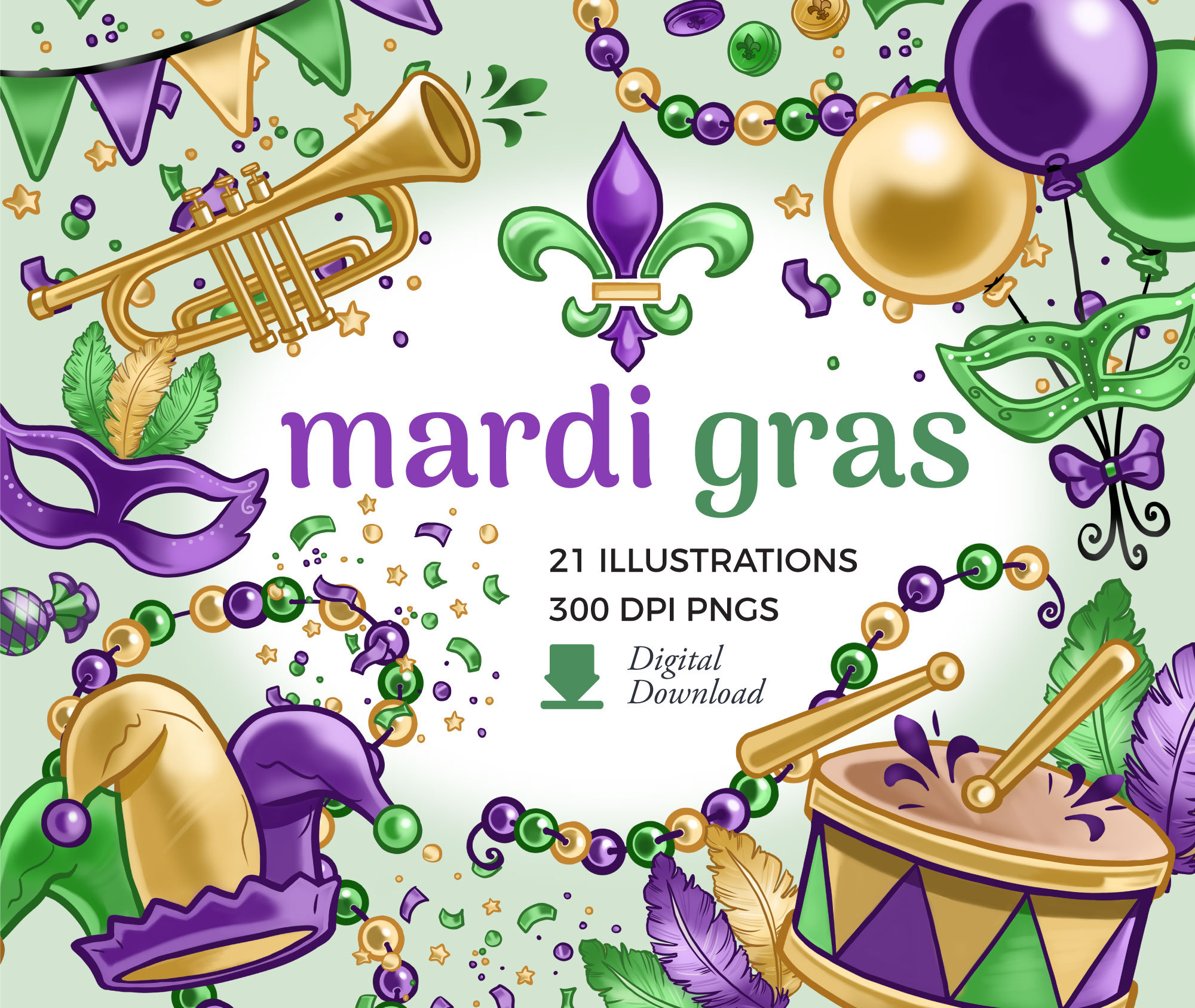Mardi Gras 2022 Clip Art