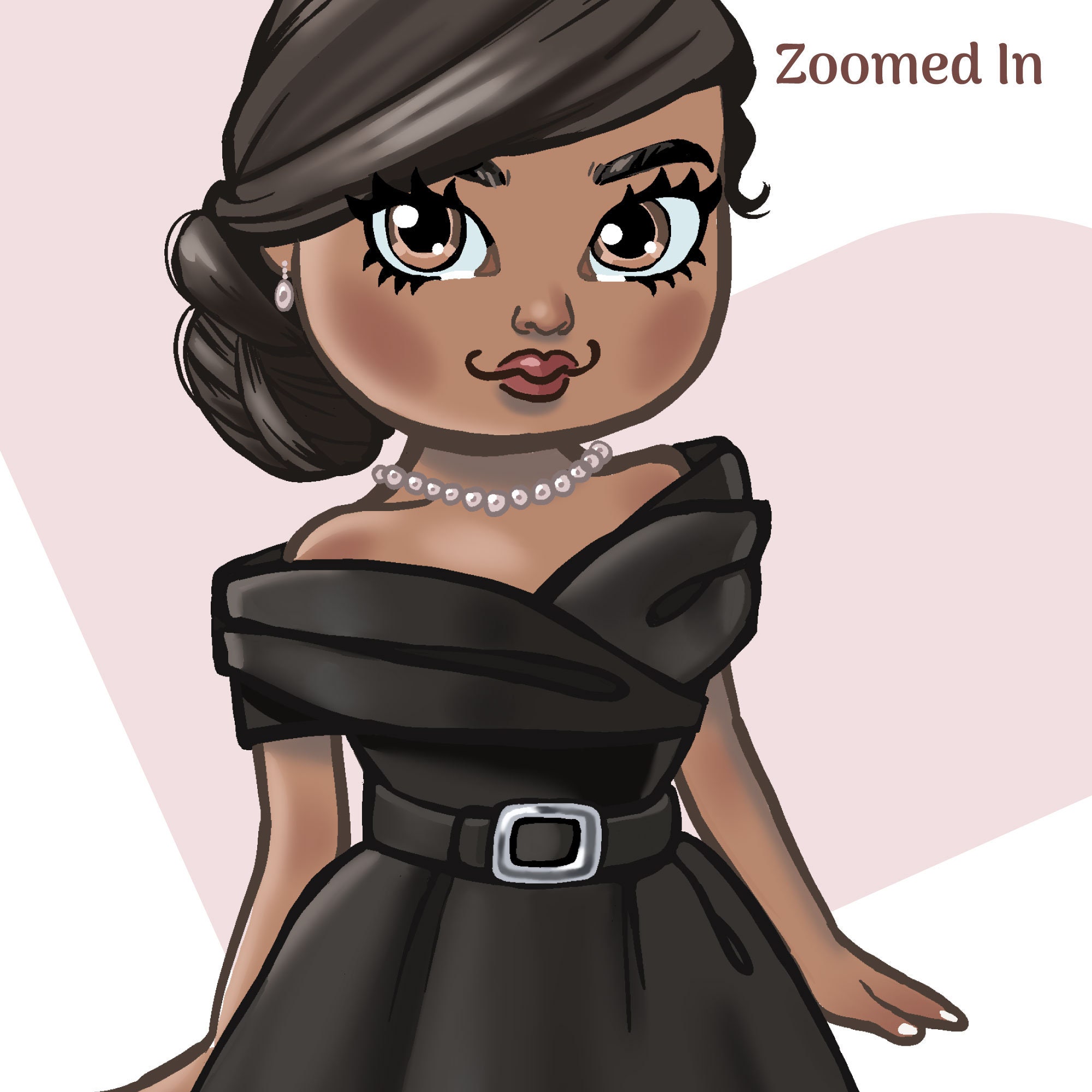 Little Black Dress Fashion Doll Clipart Classy Fashion girl | Etsy