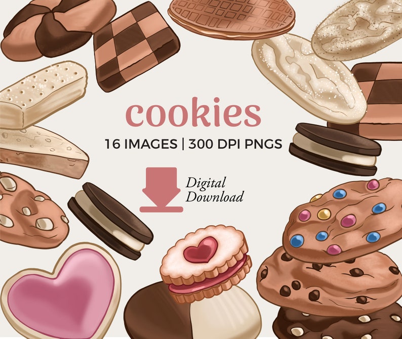 Cookies Clipart Illustrations Sweets and Dessert Download Chocolate ...