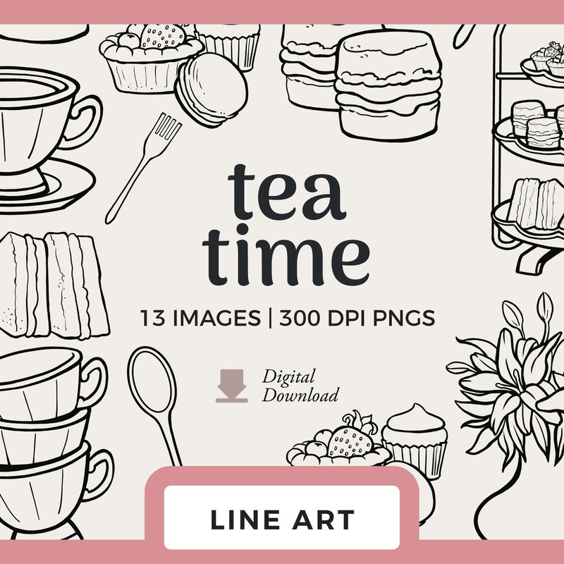 High Tea Clip Art - Etsy
