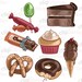 Junk Food Clipart: Burger, Pizza, Taco, Chips & Soda PNG Illustrations ...