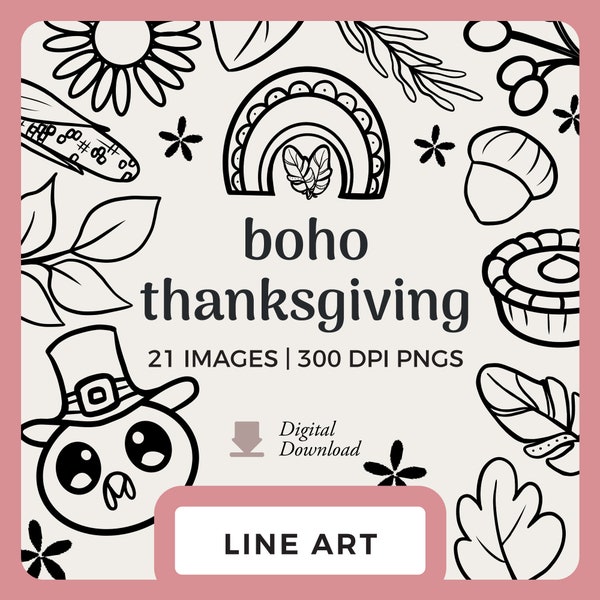 Clip Art Thanksgiving - Etsy