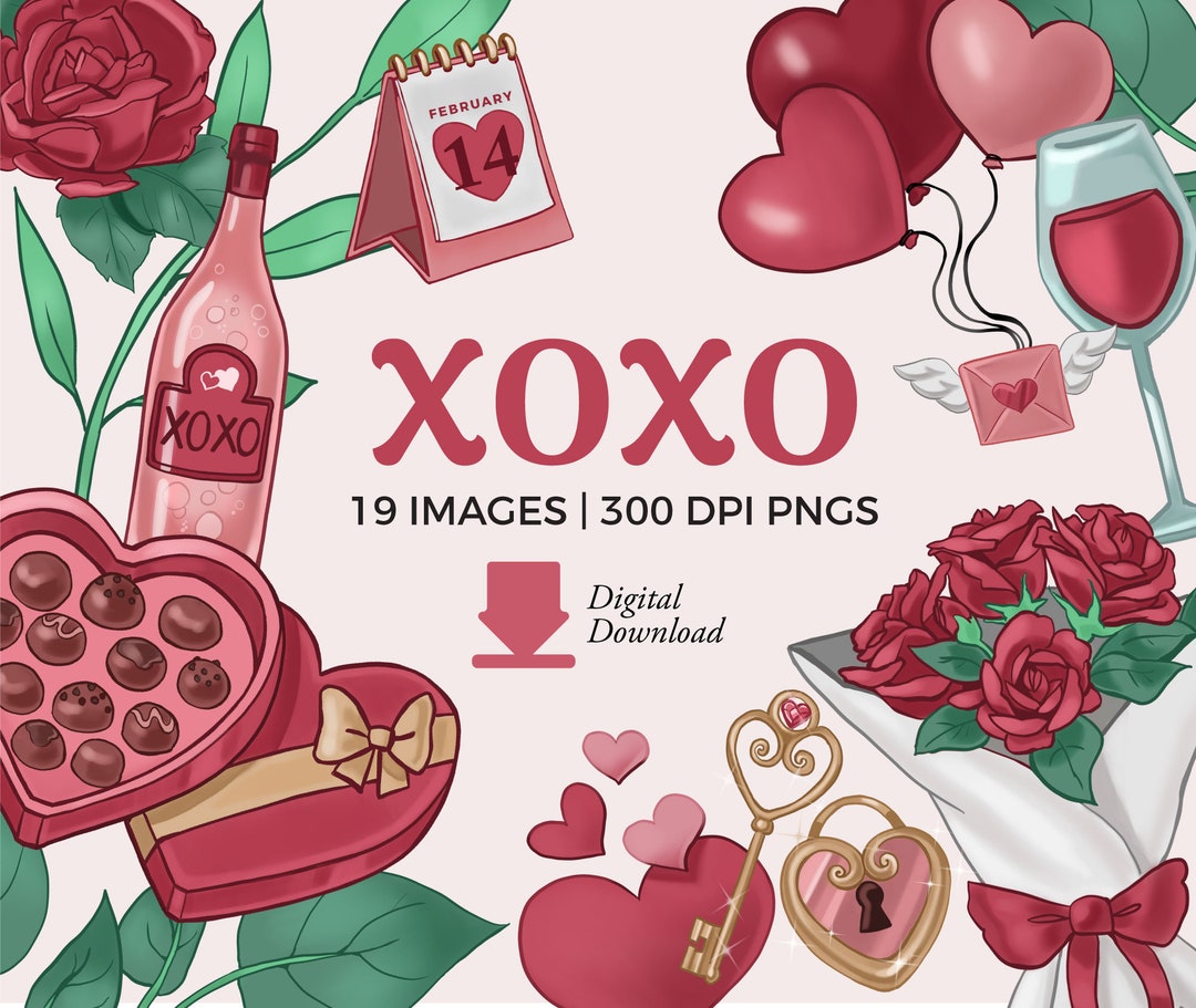 Valentine's Day Clipart Illustrations | Red Roses Clip Art Download ...