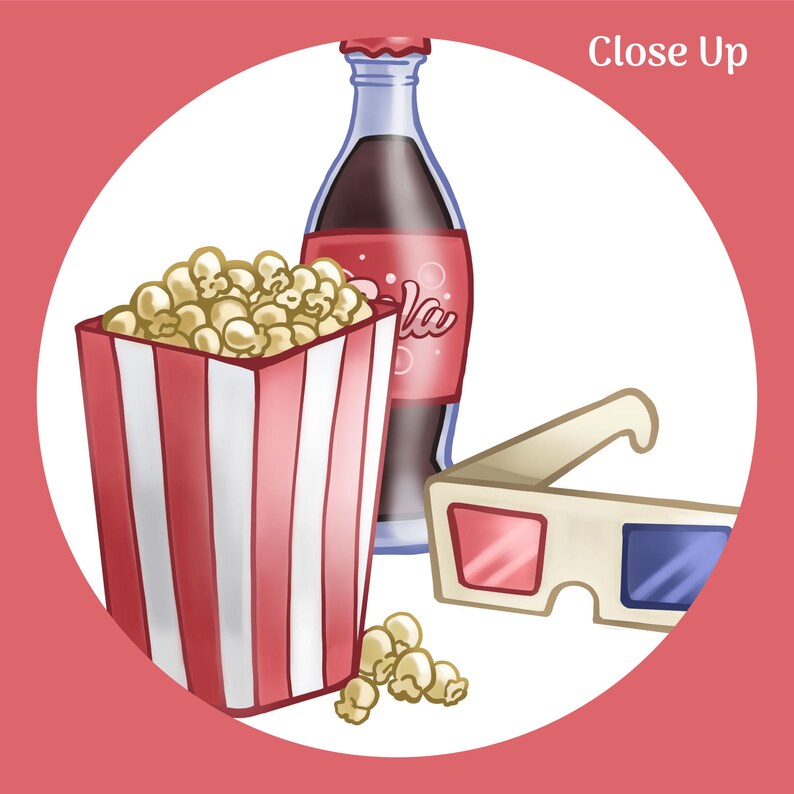Movie Theatre Clipart Illustrations Movie Night PNG Download Popcorn ...
