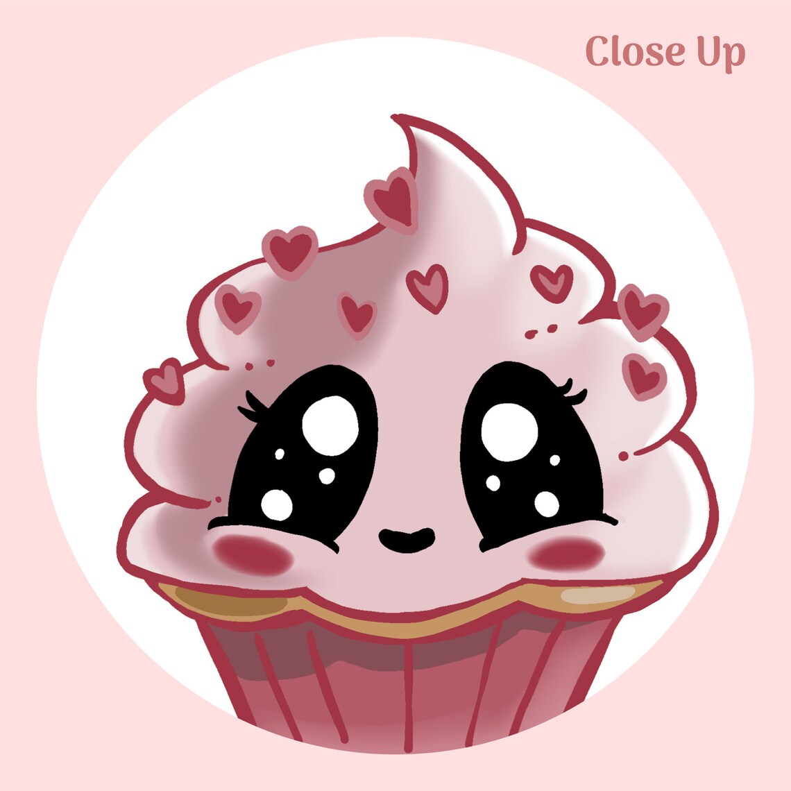 Cute Cupcake Clipart Illustrations Sweet Kawaii Cake Digital Download ...