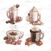 Fall Drinks Clipart Illustrations Autumn Coffee PNG Instant - Etsy