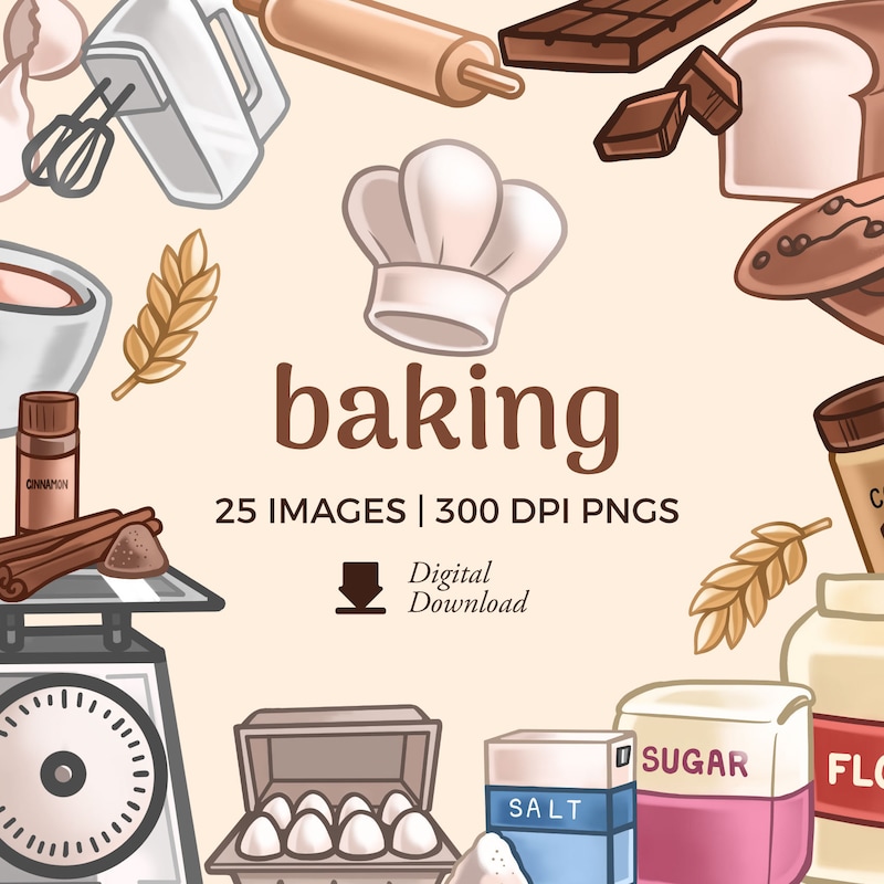 Baking Clip Art - Etsy