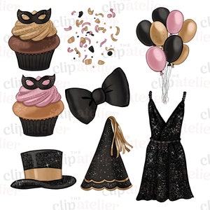 New Year Clipart Illustrations | New Year's Eve PNG Download | New Year ...