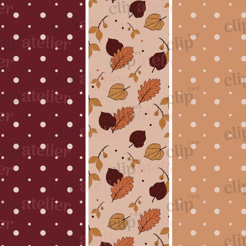 Autumn Seamless Patterns | Fall Digital Paper Pack | Sunflower Patterns ...