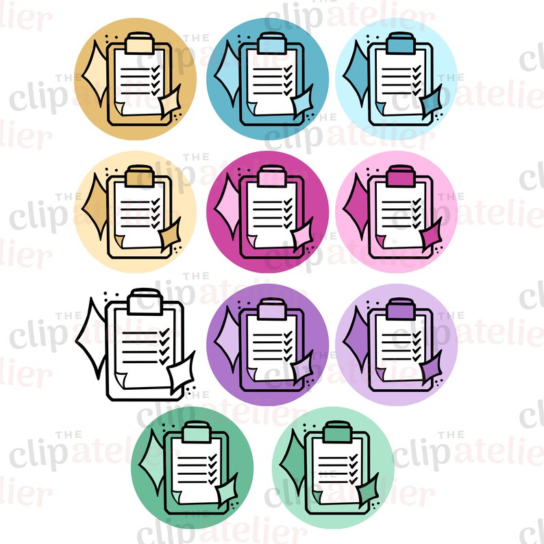 Clipboard Planner Icon to Do List PNG Download Checklist - Etsy