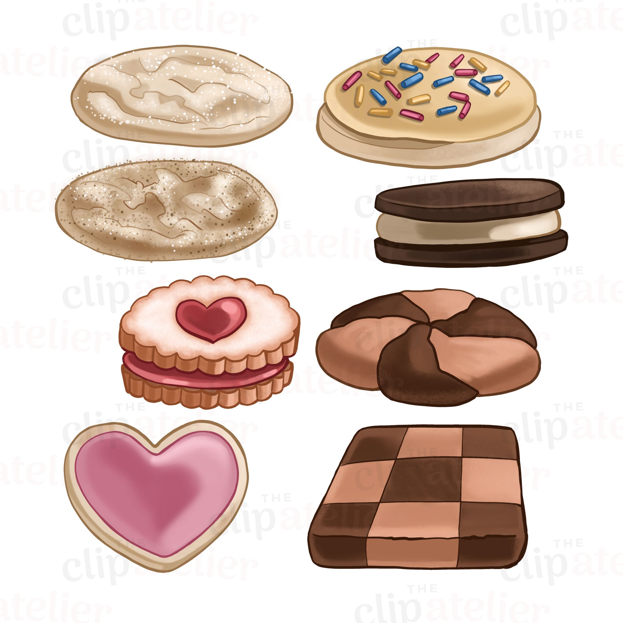 Cookies Clipart Illustrations Sweets and Dessert Download Chocolate ...