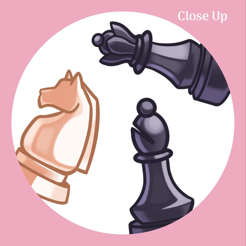 Chess Set Clipart: Chessboard, Pieces & Timers PNG Graphics (digital ...