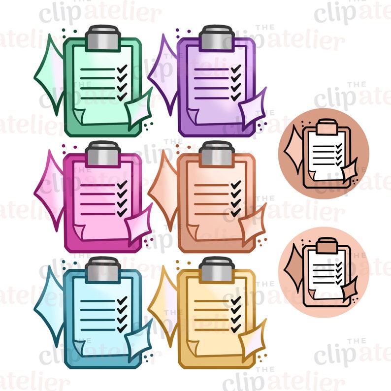 Clipboard Planner Icon to Do List PNG Download Checklist - Etsy