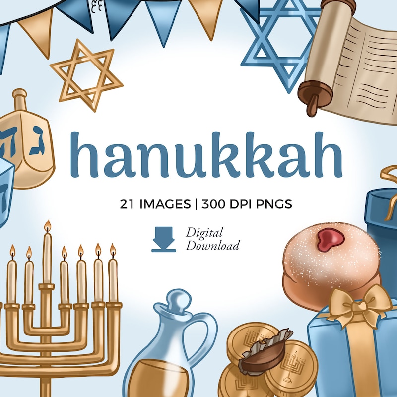 Hanukkah Cliparts - Etsy