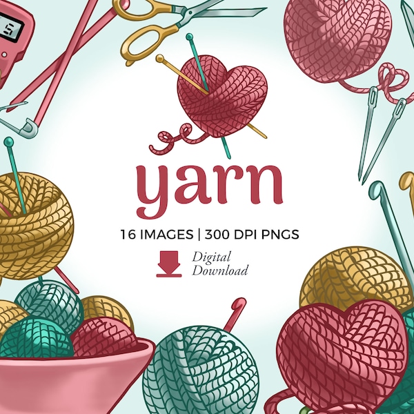 Yarn Clipart - Etsy