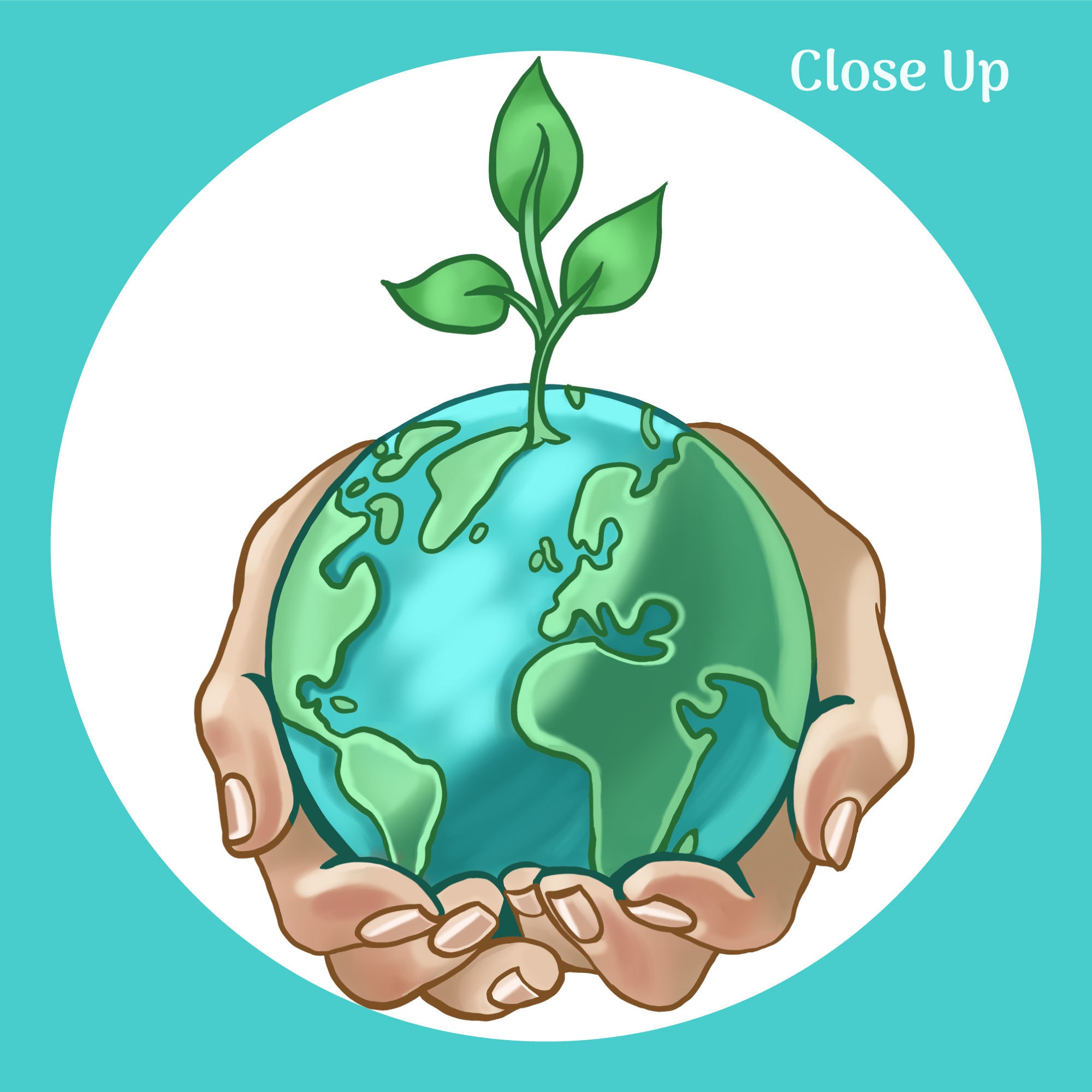 Earth Day Clipart Illustrations Save the Earth PNG Download - Etsy