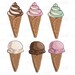 Ice Cream Cones Clipart Illustrations | Sweets Digital Download | Ice ...