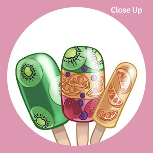 Popsicle Clipart Illustrations | Ice Lolly Digital Download | Ice Cream ...