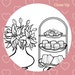 Tea Party Line Art Illustrations | Afternoon Tea PNG Digital Download ...