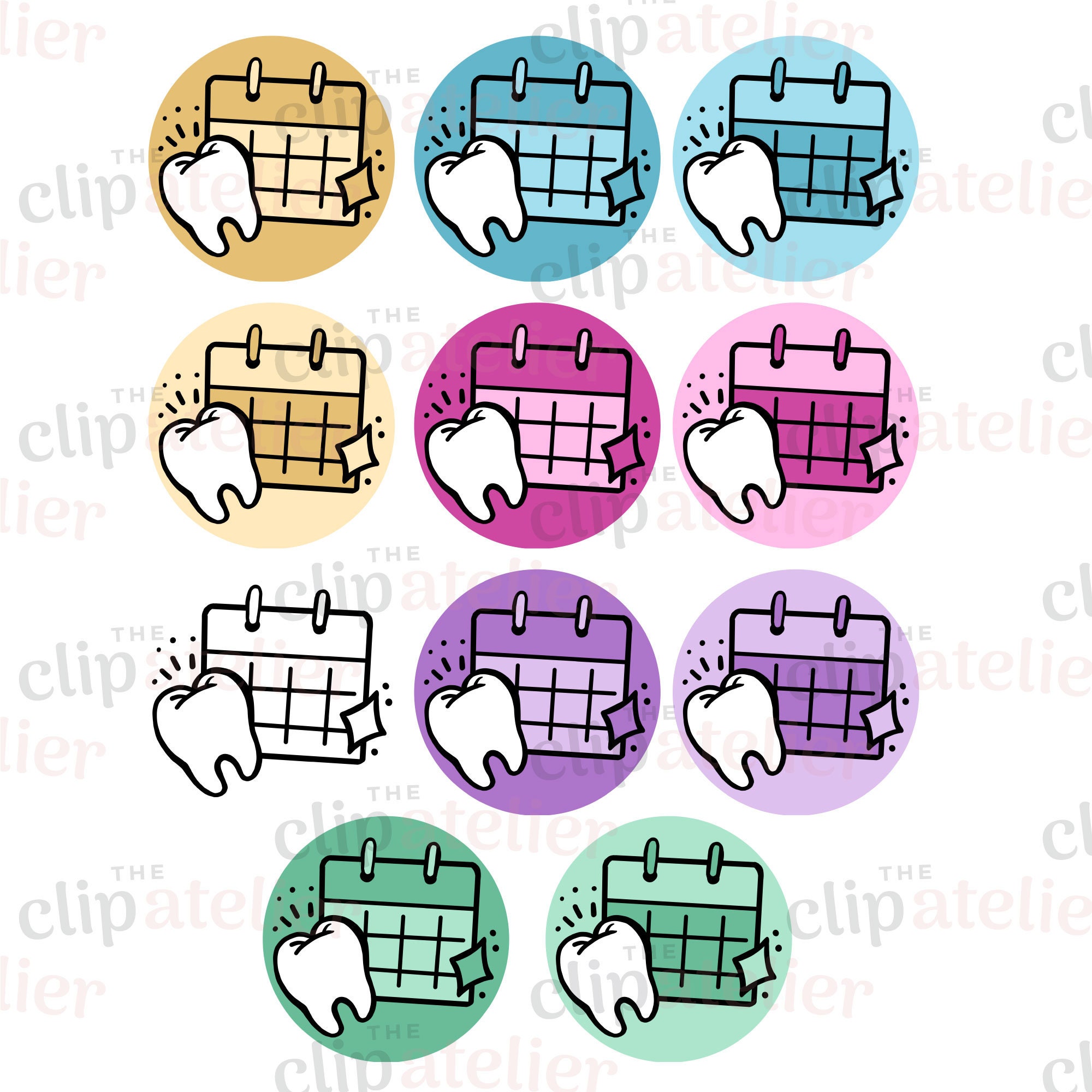 Dentist Appointment Planner Icons Dental Reminder PNG Download Tooth ...