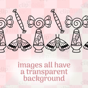 Boho Halloween Line Art | Hand-drawn Clipart Images | Spooky Cute ...