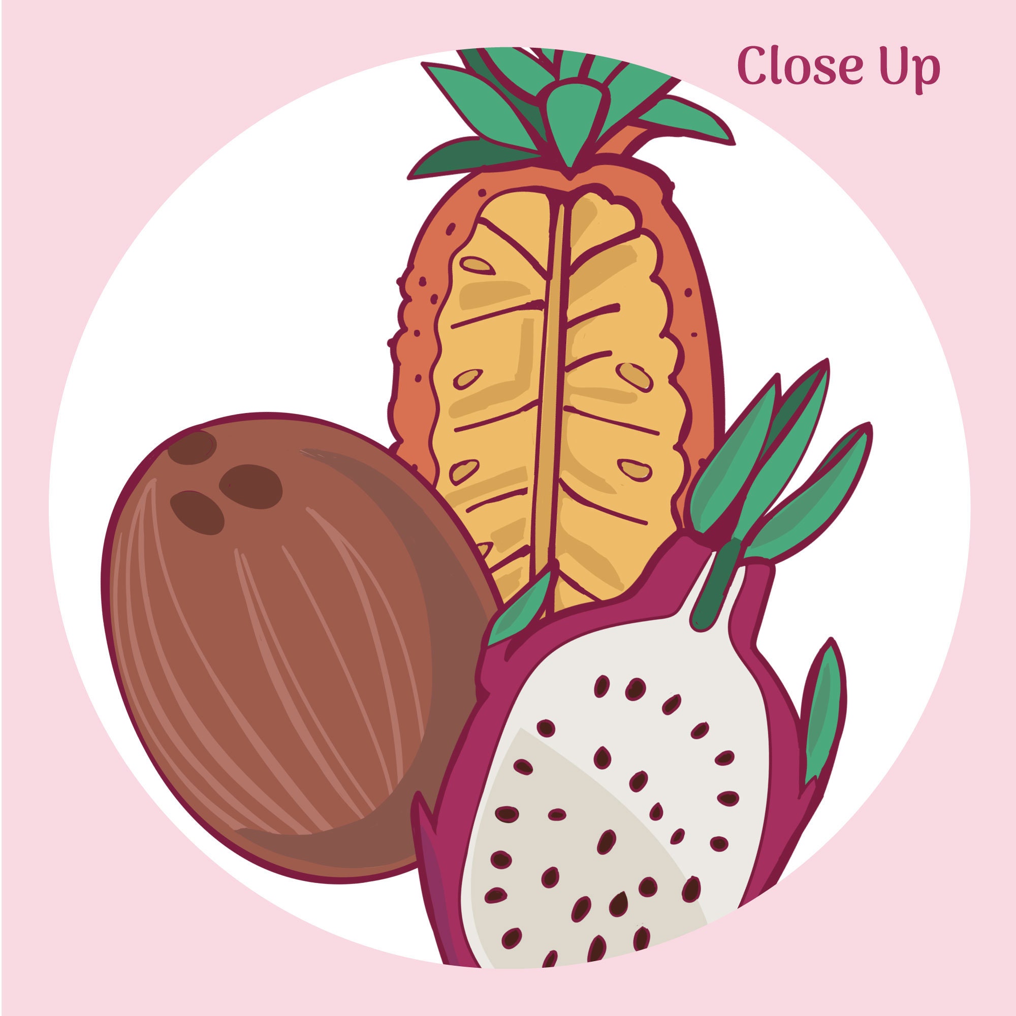 Tropical Fruit Clipart Illustrations Summer Fruit PNG Download Mango ...
