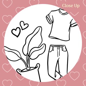 Morning Routine Line Art Clipart: Hand-drawn Planner PNG Images ...