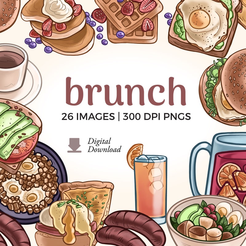 Brunch Clip Art - Etsy