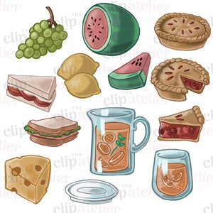 Picnic Clipart Illustrations | Summer Picnic Digital Download | Food ...