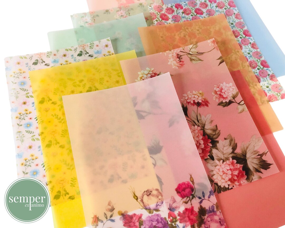 Vellum Paper Set | A5 | Spring & Summer Floral | Scrapbooking Paper ...