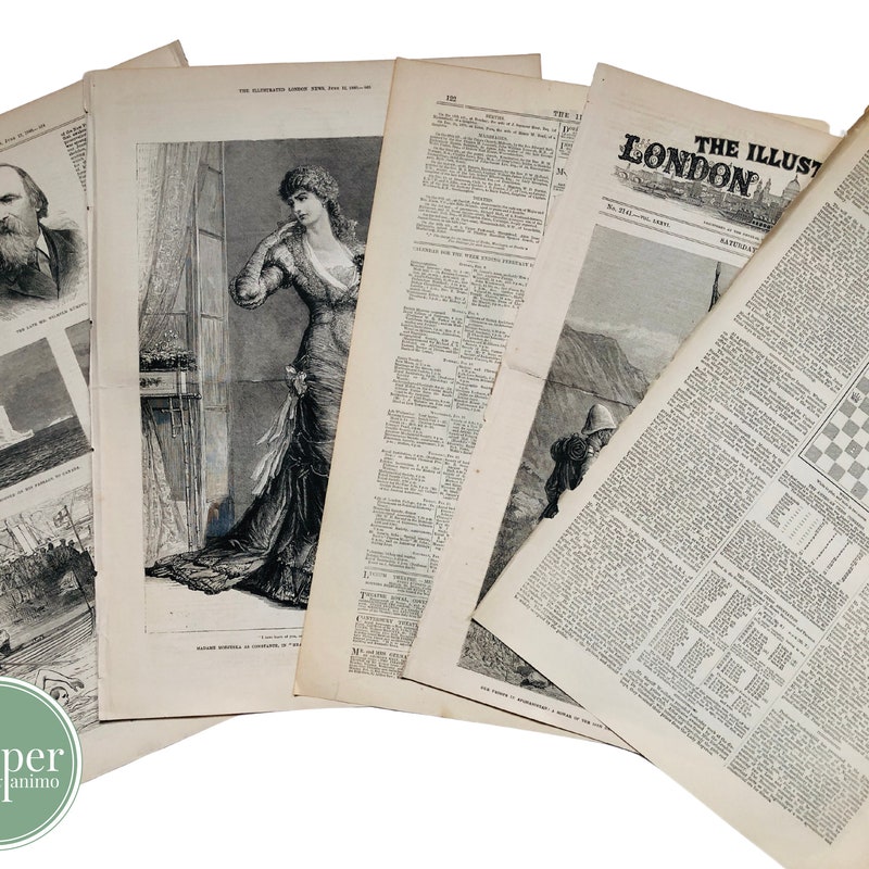 Antique Newspaper - Etsy
