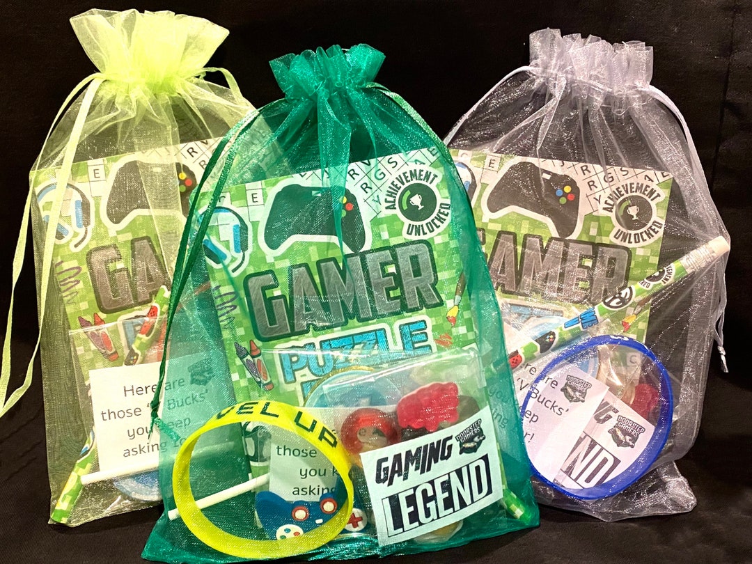 Gamer Gaming Letter Box Gift or Party Bags Favours Pre Filled Wristband ...