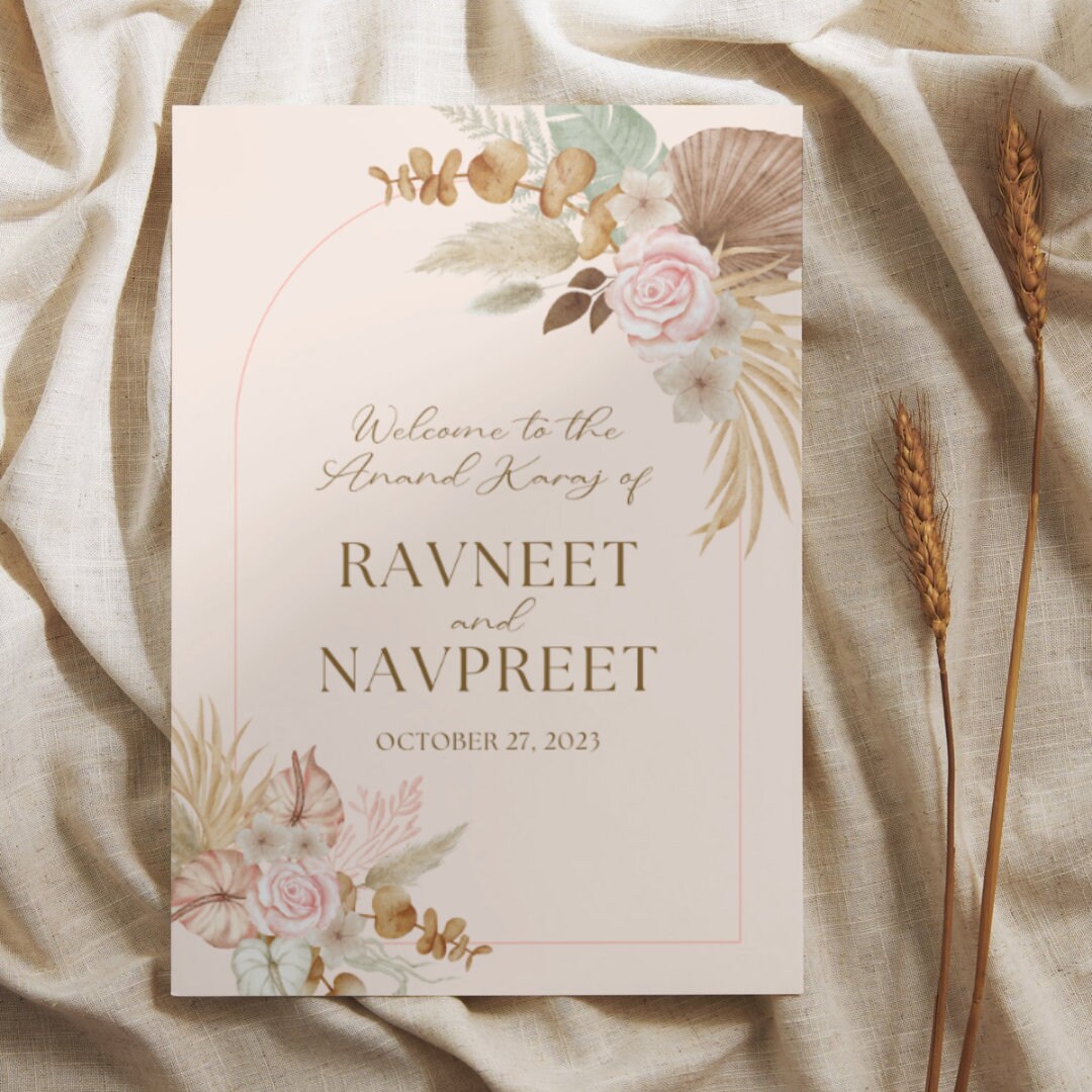 Unique Welcome Signs Digital File Sangeet Mehndi Wedding Reception ...