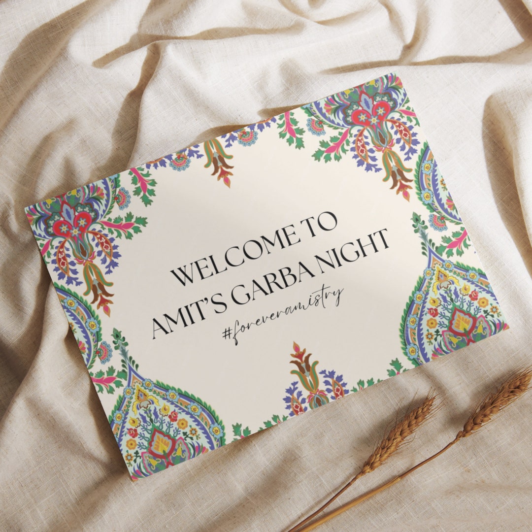 Unique Welcome Signs Digital File Sangeet Mehndi - Etsy