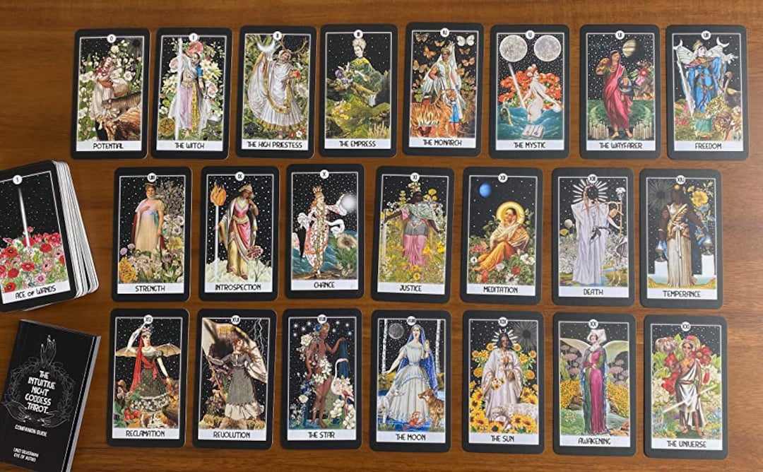 The Intuitive Night Goddess Tarot : Deck and Guidebook cards - Etsy