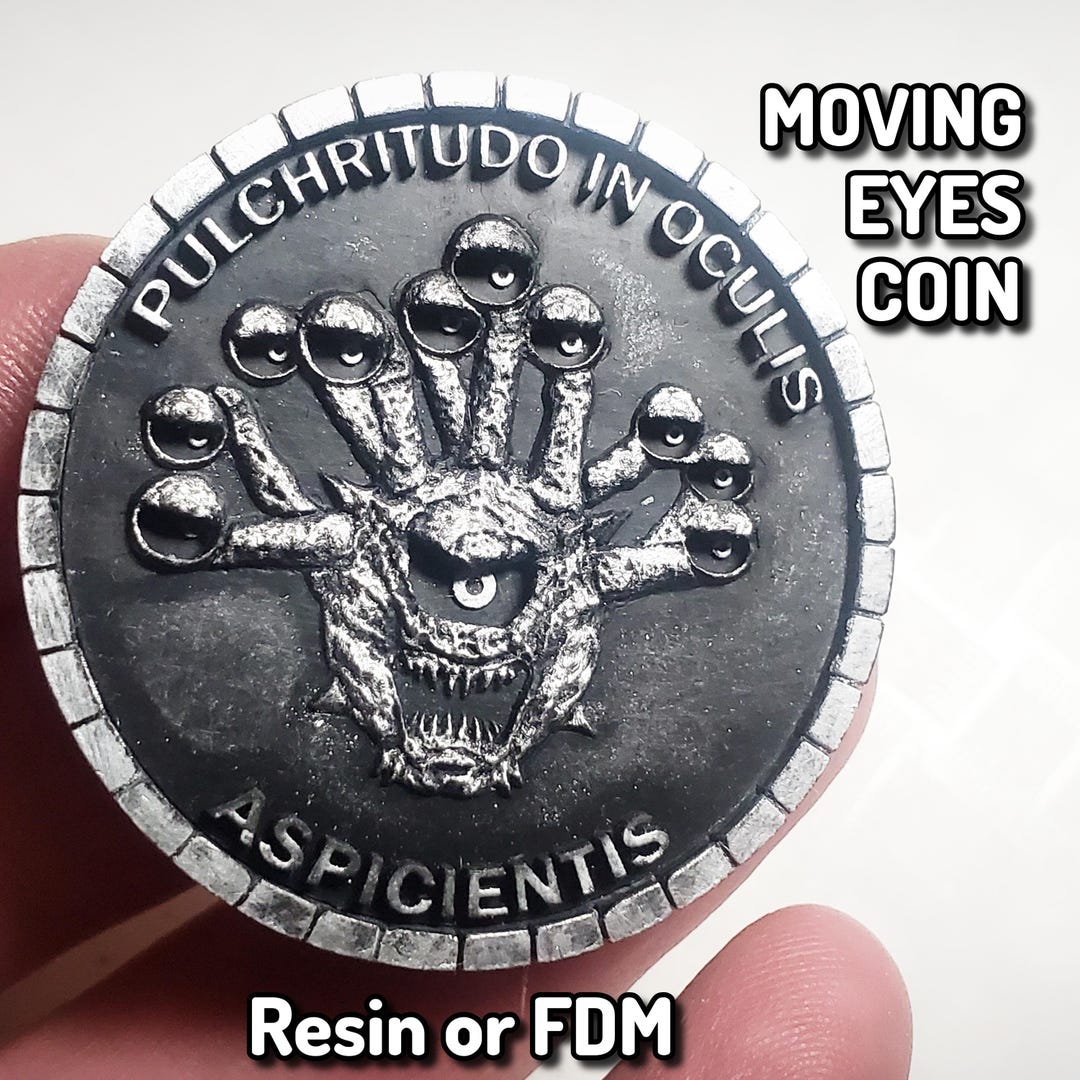 Moving Eyes Beholder Coin STL Files - Etsy