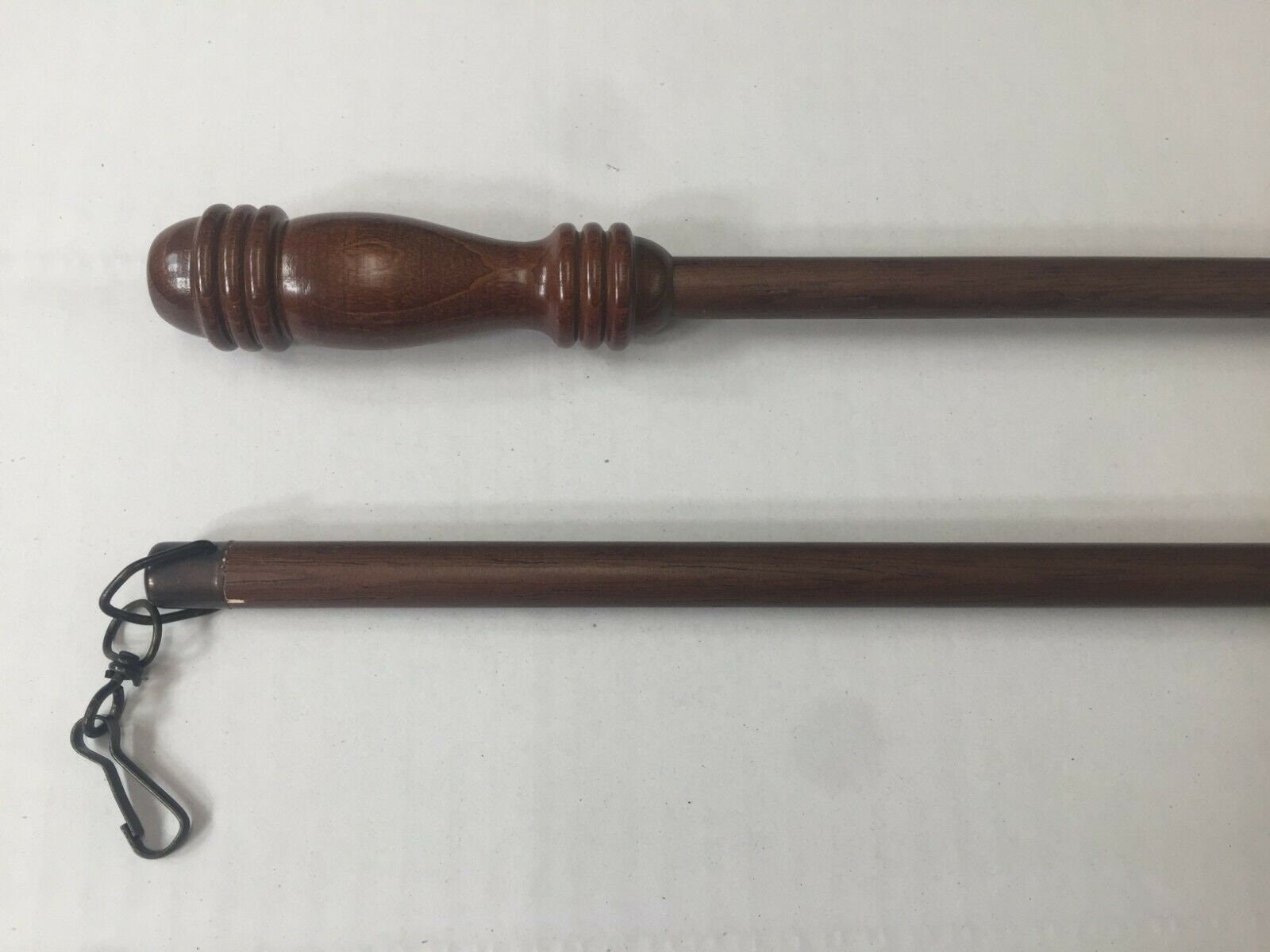 Real Solid Wooden Curtain Draw / Pull Rods TWO SIZES 75cm & 100cm (PAIR ...