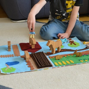 Farm Animals Play Mat for Kids, My Little Farm, Homestead Fun, Kids ...