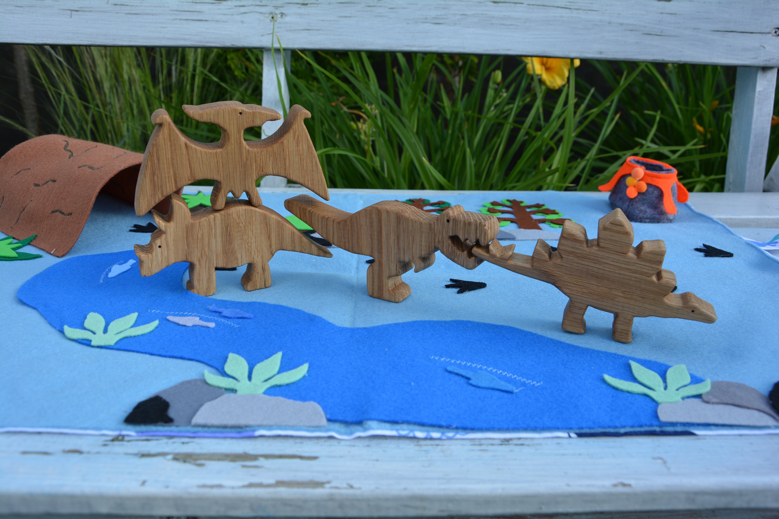 Dino Land Play Mat, Fabric Foldable Play Mat, Dino Adventure, Dinosaur ...