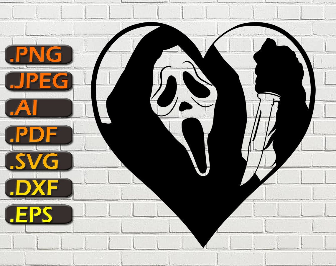 Ghostface Heart Svg Scream Svg Ghostface Scream Svg Horror - Etsy Ireland