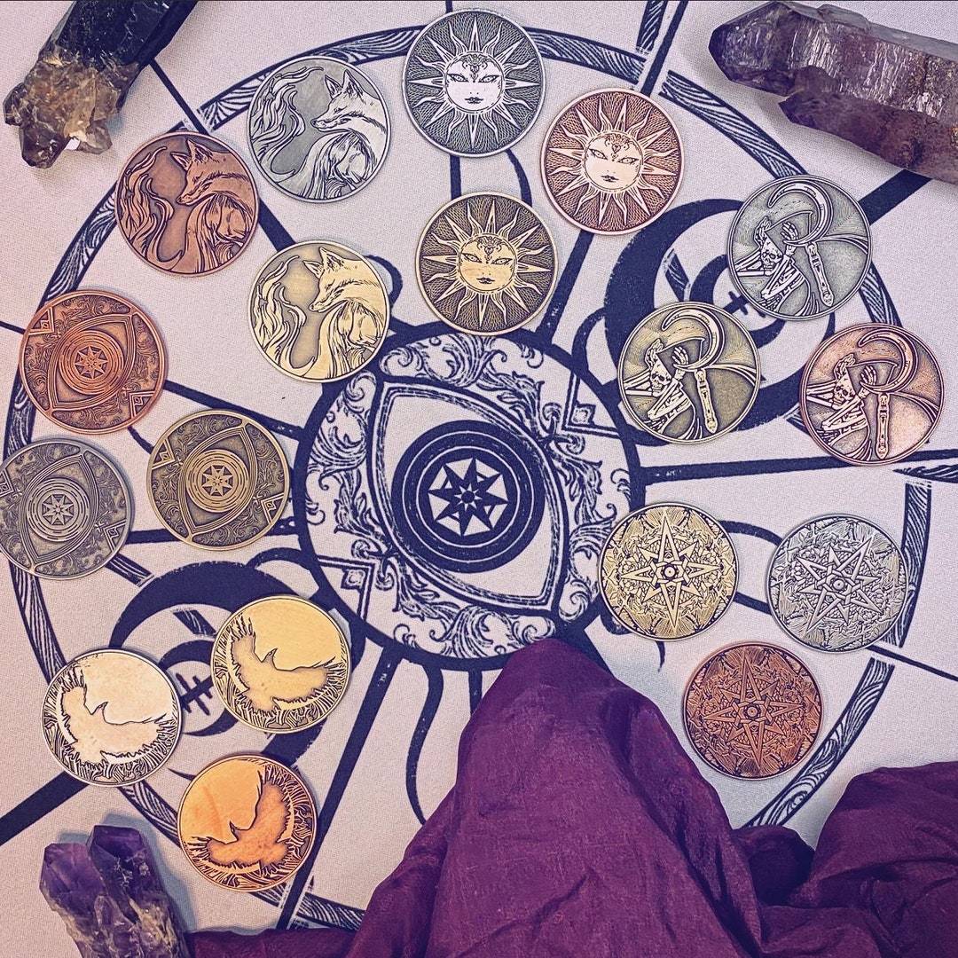 Divination Coins: Complete Sets (8) - Etsy