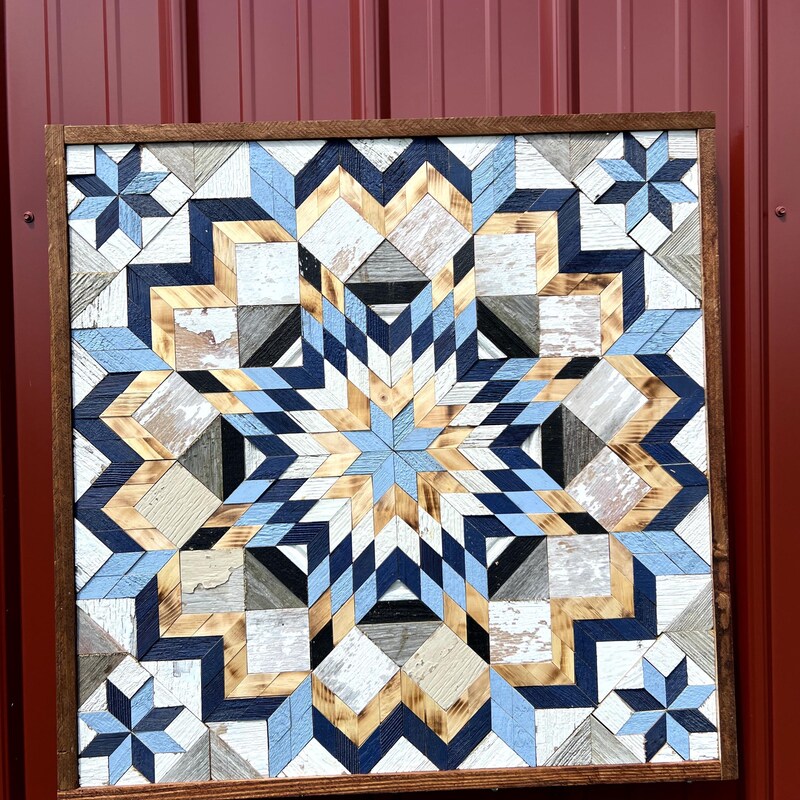 Blue Barn Quilt - Etsy