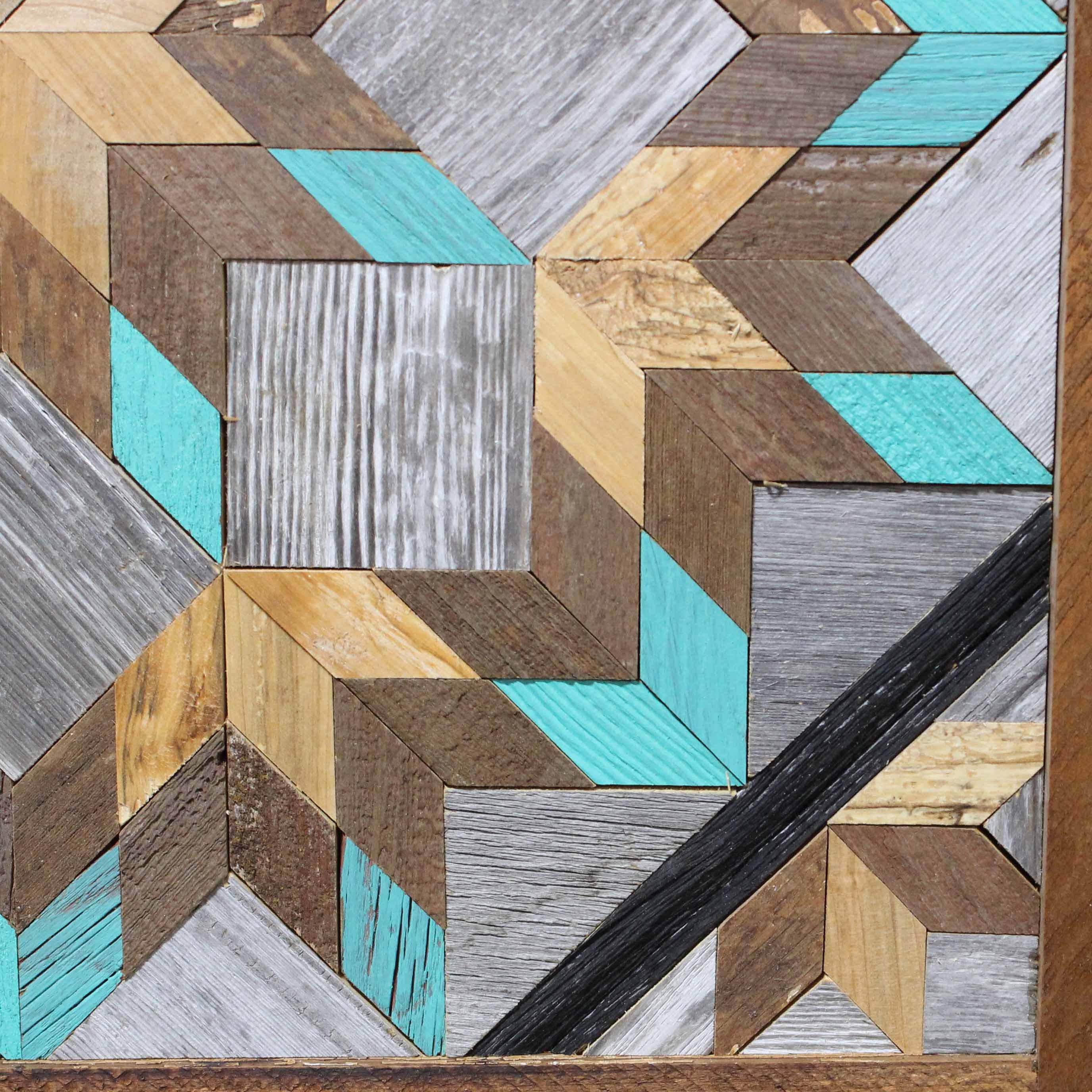 Amish Barn Quilt Wall Art 20.5 X 20.5 Turquoise Flower - Etsy